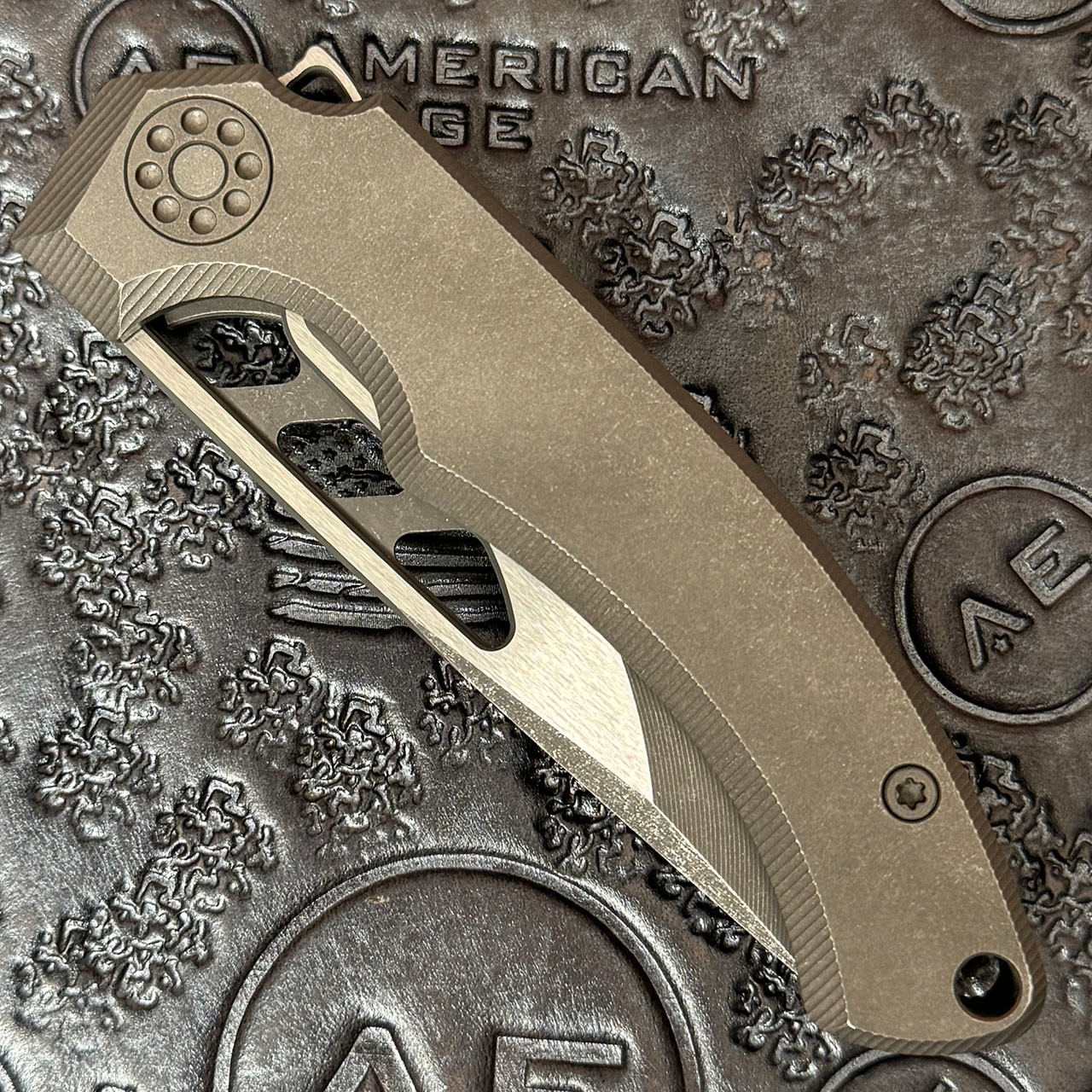 Blaurock Blades Custom BRB4 Frame Lock Titanium Handle Milled RWL34 ...