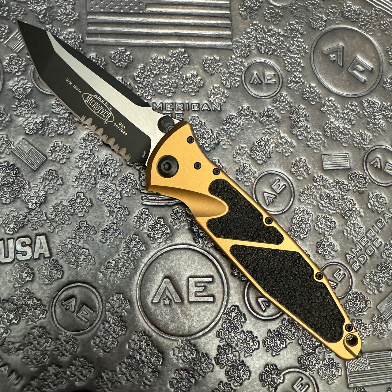 Microtech Socom Elite Manual Te Tan Black Partial Serrated 161 2ta