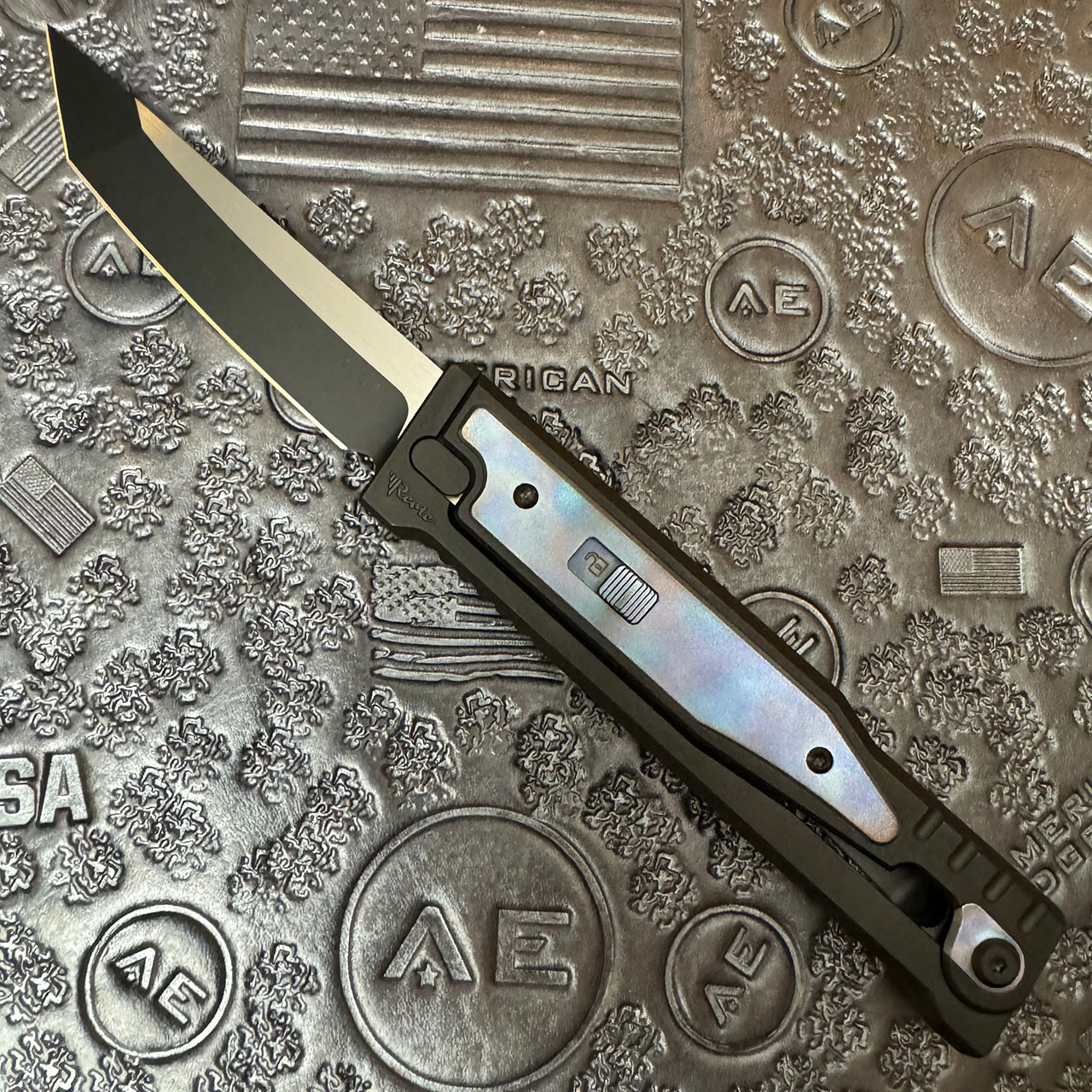 Reate EXO V2 T/E Gravity Knife Titanium PVD Handle w/ Titanium Heat ...