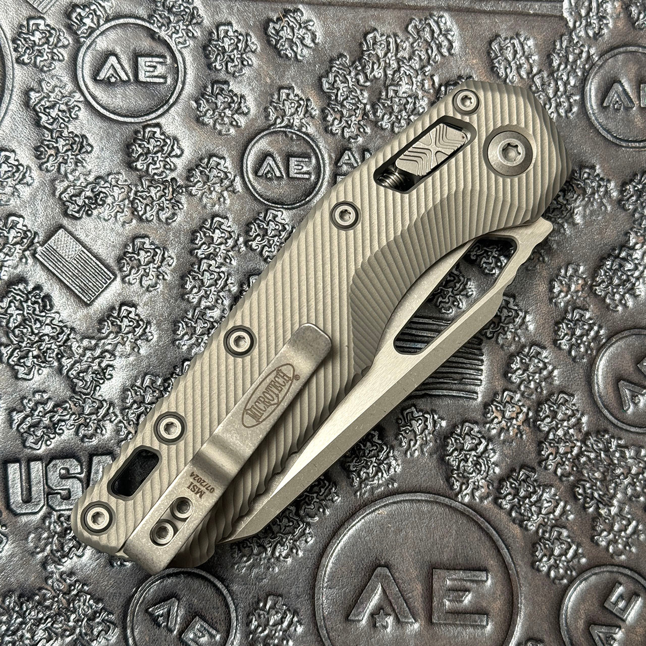 Microtech MSI RAM-LOK Fluted Natural Clear Aluminum Handle Apocalyptic ...