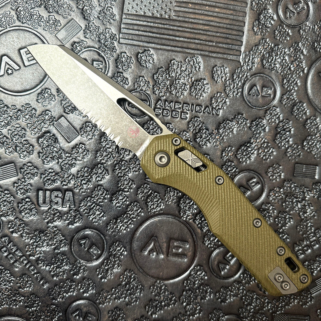 Microtech MSI RAM-LOK Fluted OD Green G-10 Handle Apocalyptic Serrated ...