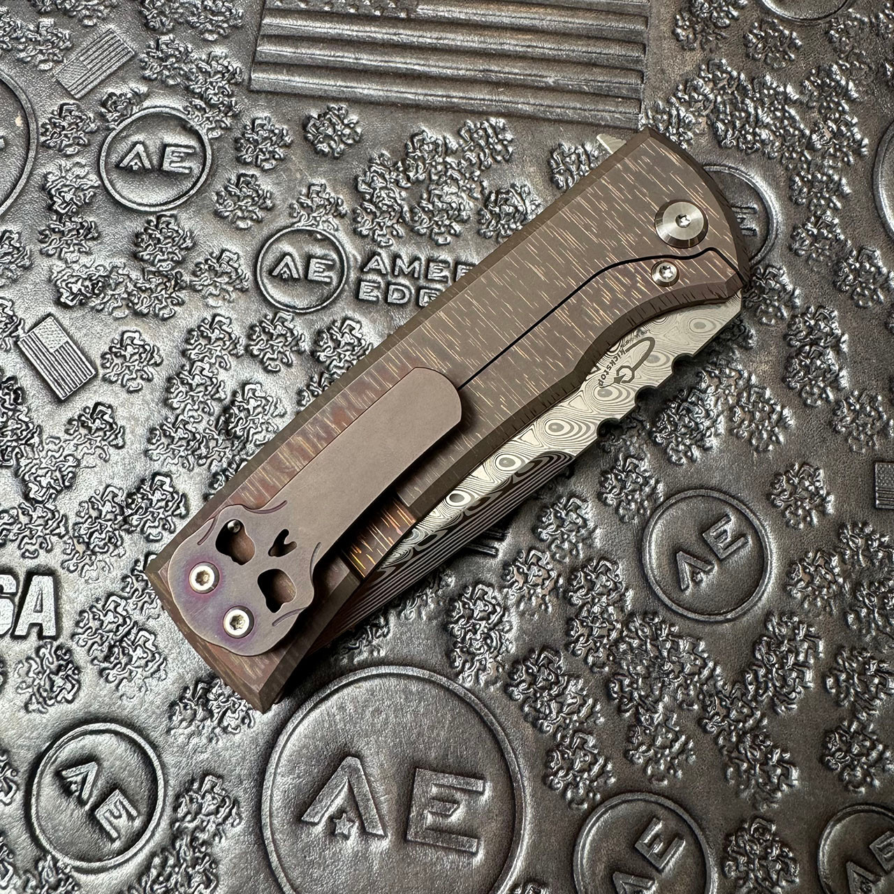 Chaves Ultramar Redencion 229 Kickstop Flipper Tanto Hyper Static Engraved Titanium Handle ...