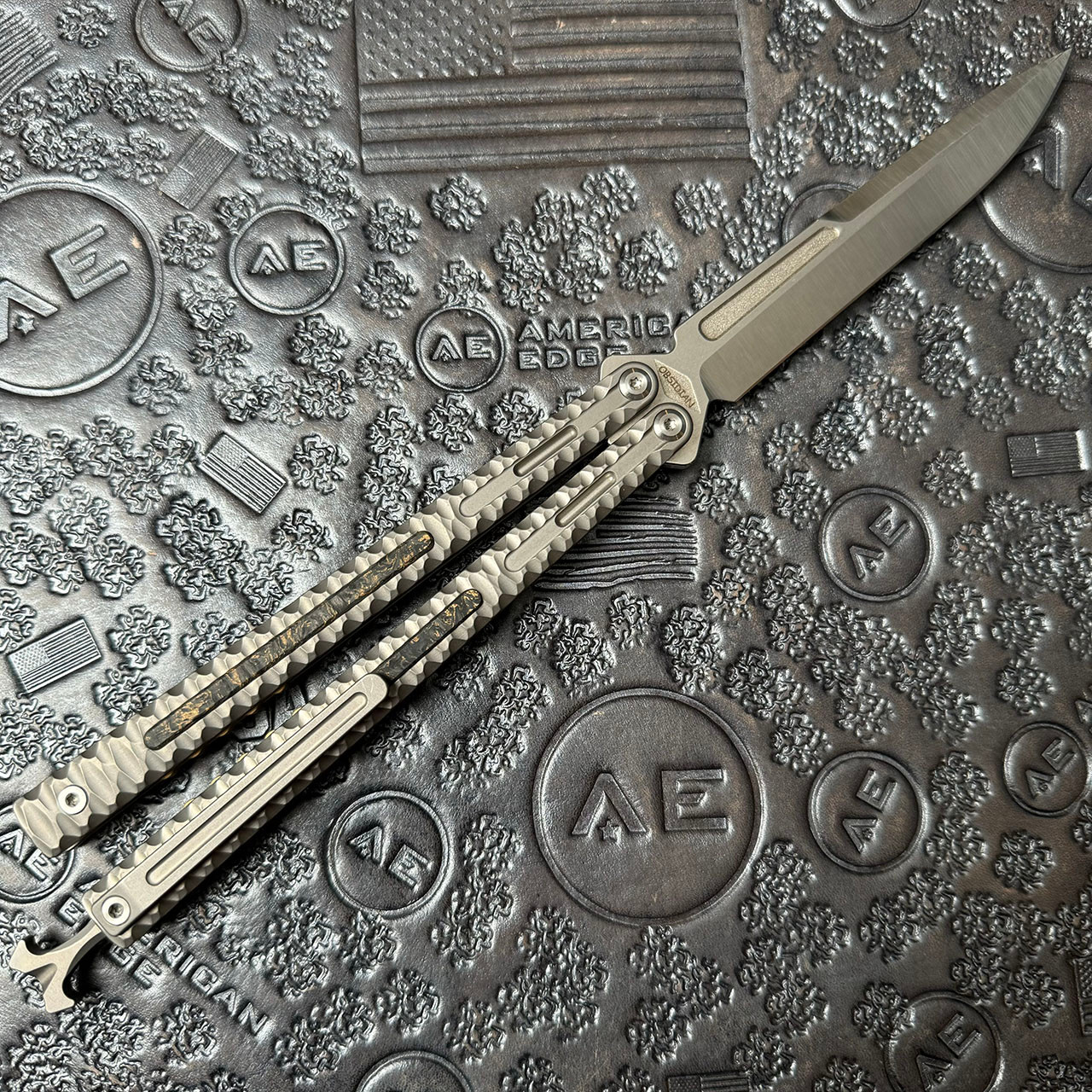 Maxace MidnightCat Obsidian MCO 02 Balisong Butterfly Knife Titanium ...