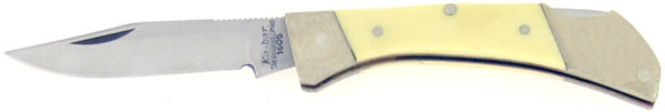 Ka-Bar Small Lock Back Ivory Micarta 1605 | American Edge Knives