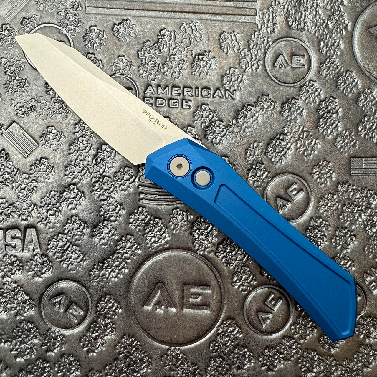 Pro-Tech Sinkevich Oligarch Auto Blue Aluminum Handles Stonewashed ...