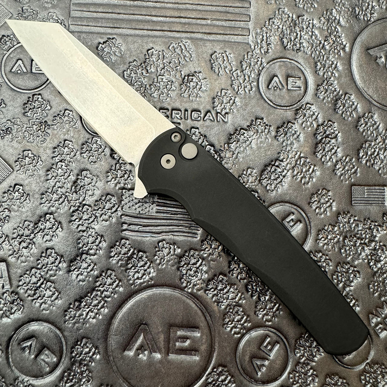 Pro Tech Malibu Button Lock Flipper Reverse Tanto Black Handle