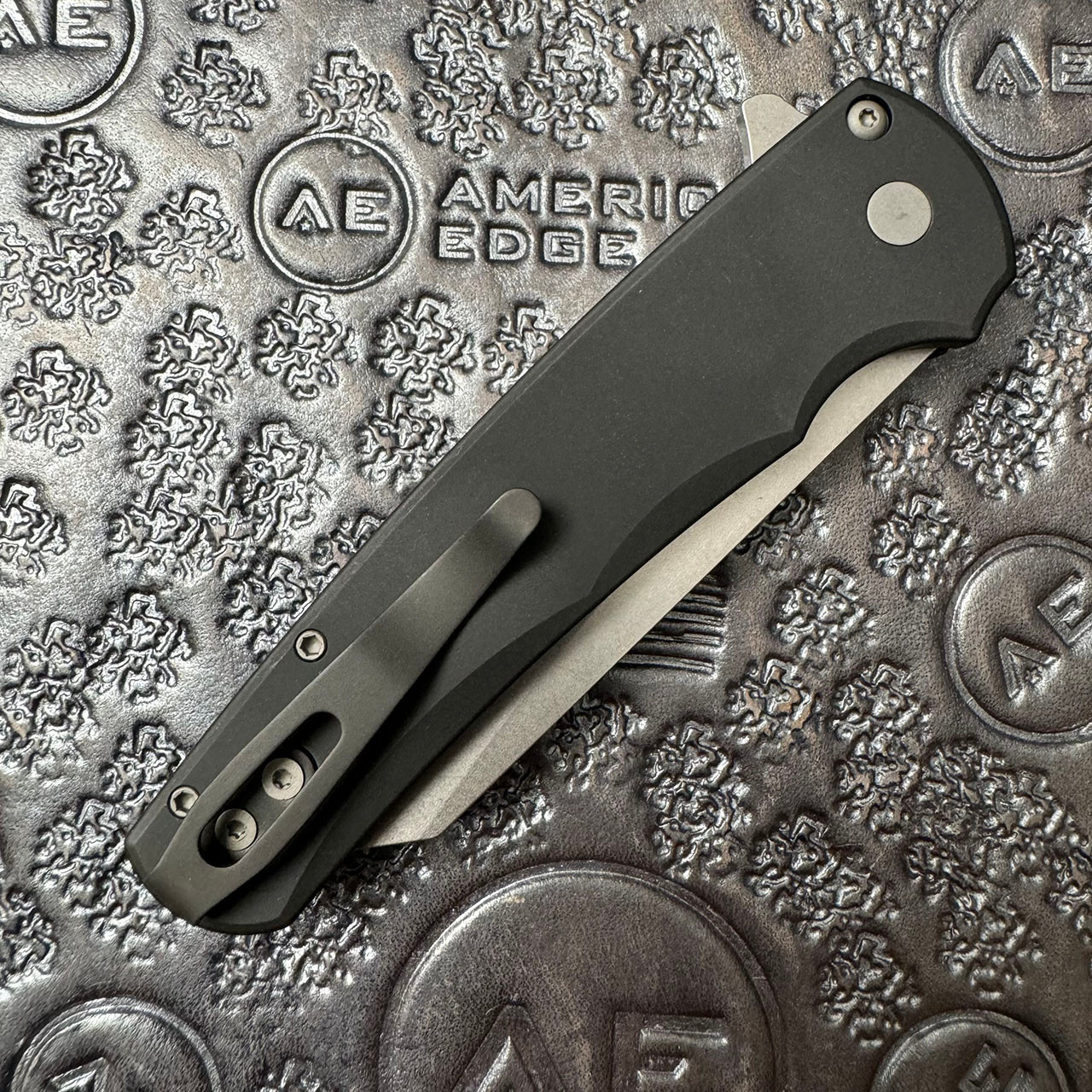 Pro Tech Malibu Button Lock Flipper Reverse Tanto Black Handle