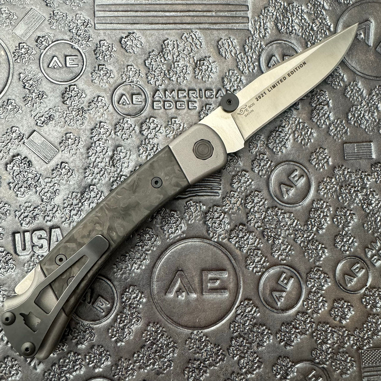Buck 110 Limited Edition 2021 Folding Hunter Lock Back Marbled Carbon ...
