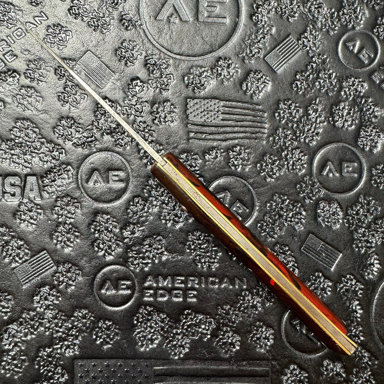 G. Schrade Antique Presto Fishtail Auto Brown Red Swirl Celluloid ...