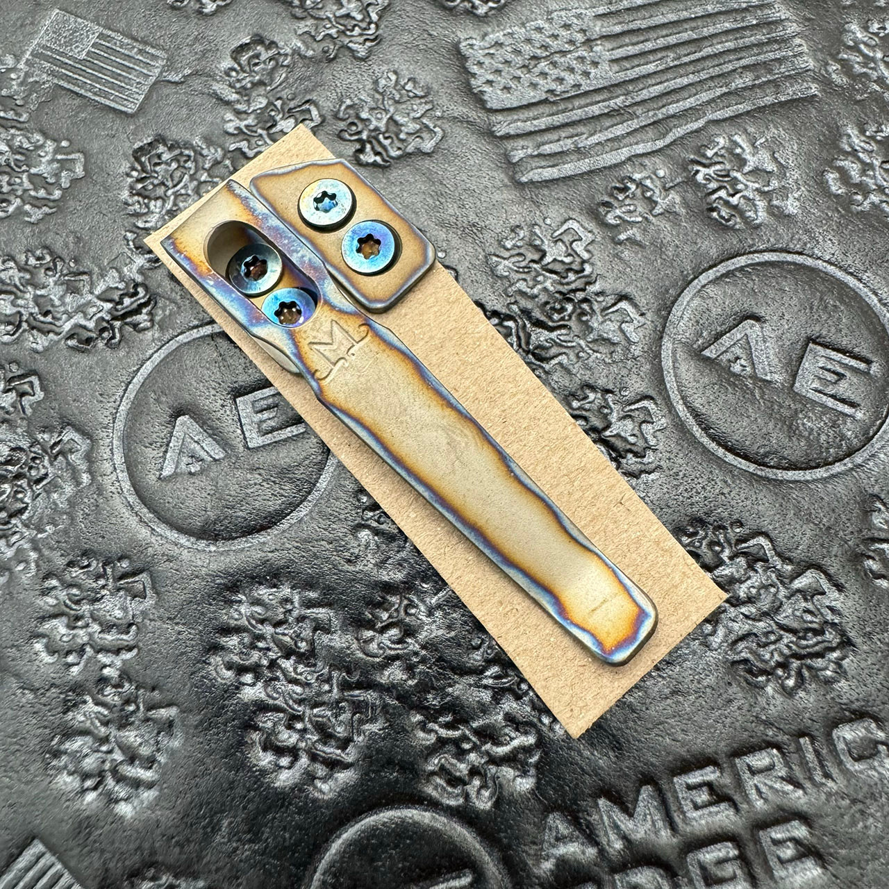 Maverick Customs Pocket Clip for Microtech MSI Blasted Flamed Titanium ...