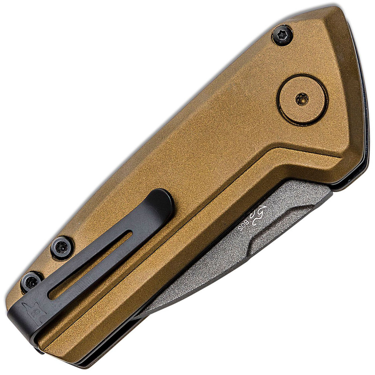 Buck 839 Mini Deploy Auto Burnt Bronze Handles Gray Cerakote Blade ...