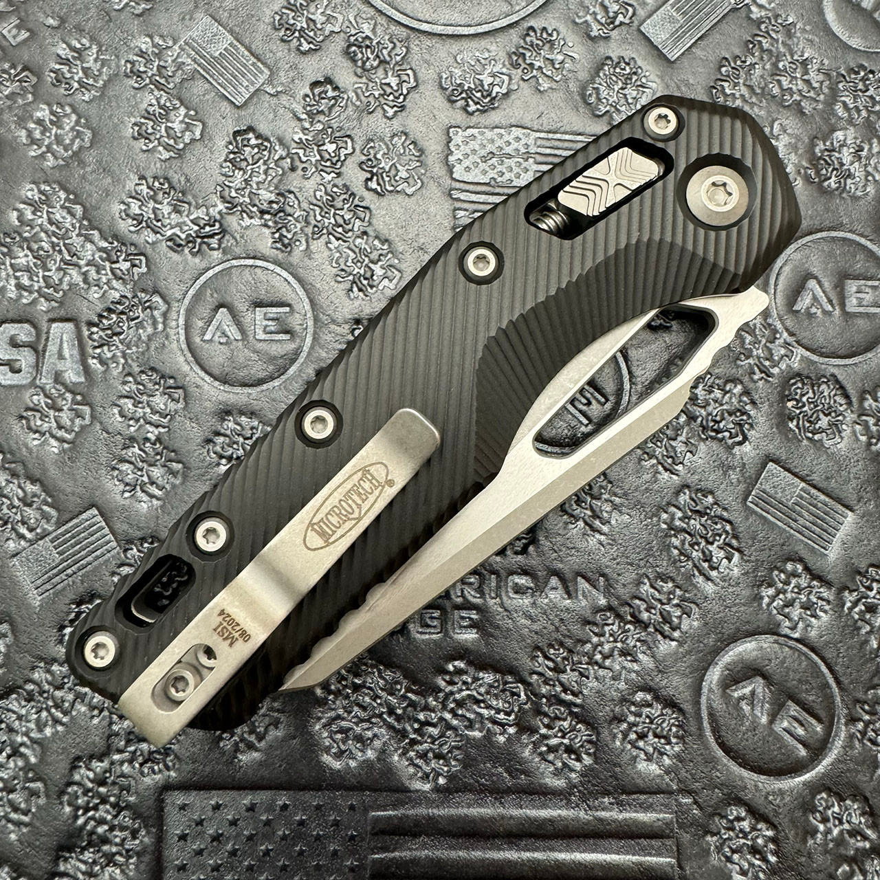 Microtech Msi Ram Lok Fluted Black Aluminum Handle Apocalyptic Standard