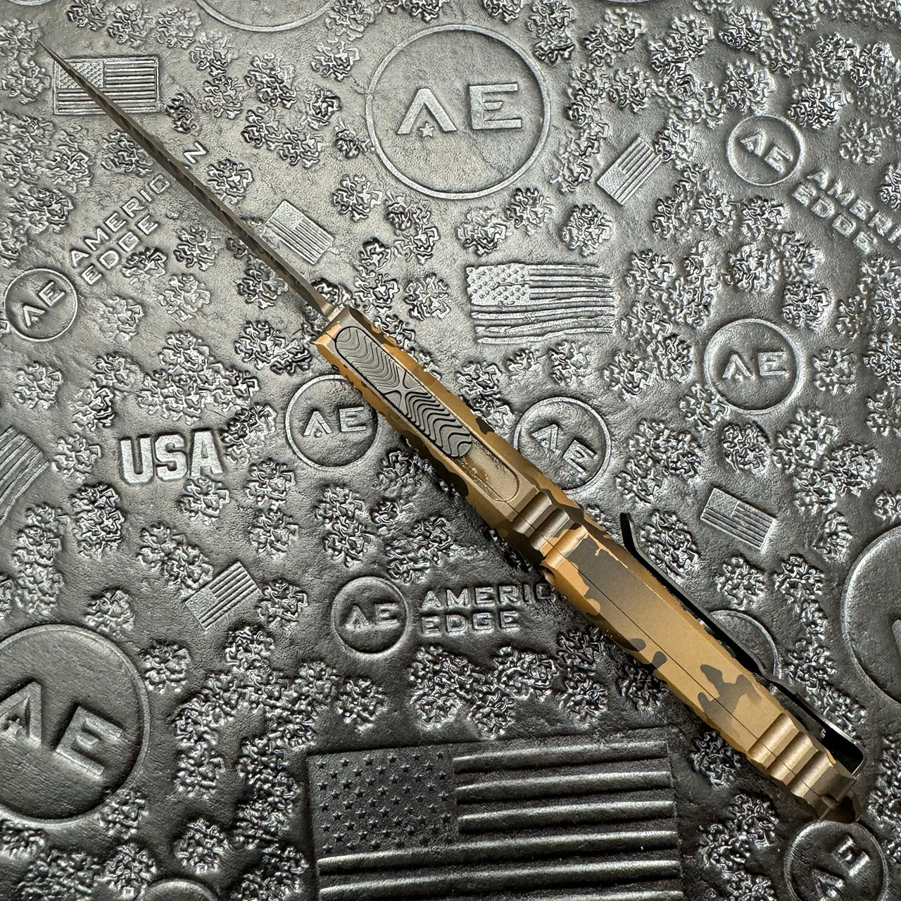 Microtech Combat Troodon D/E Frag Coyote Camo Cerakote Full Serrated ...
