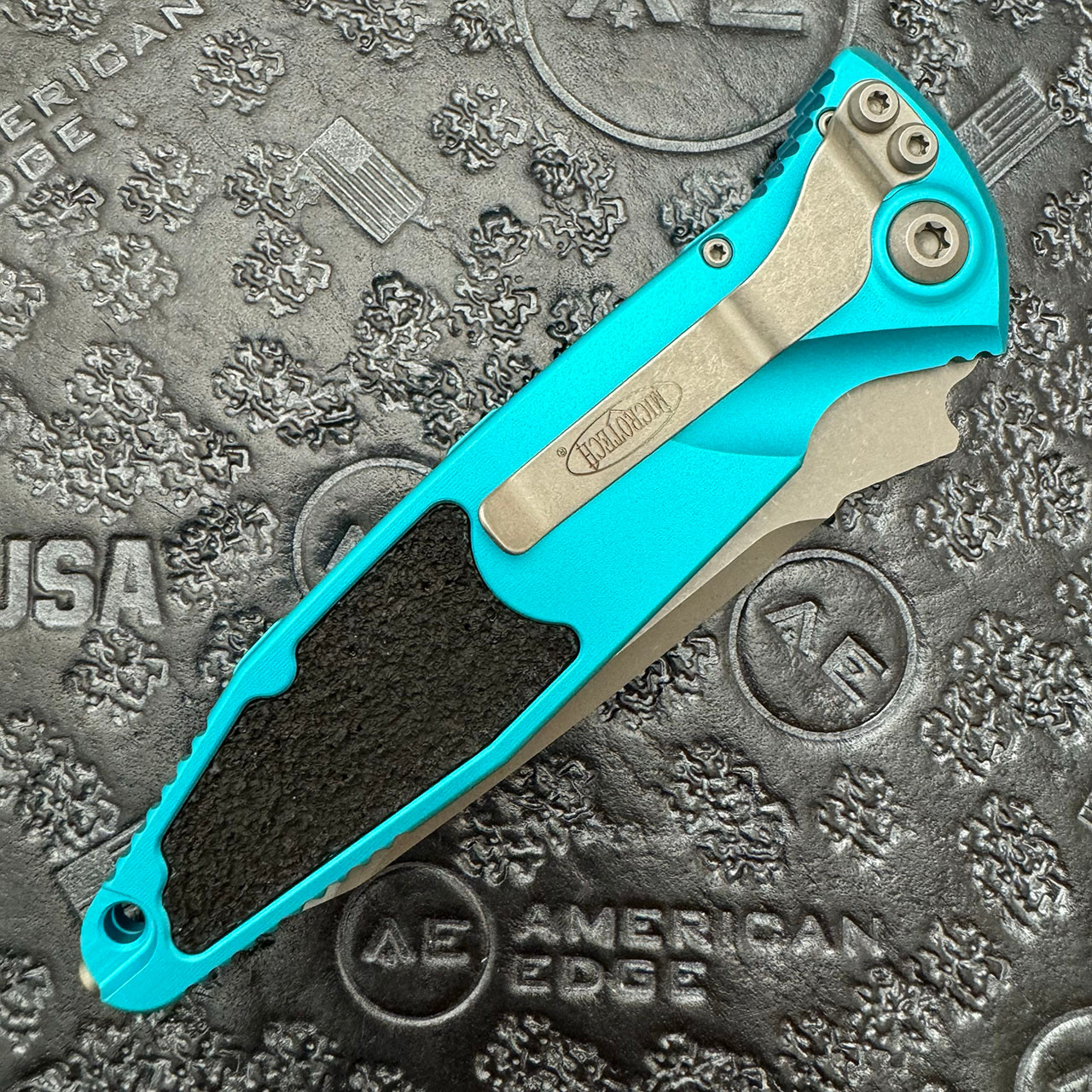 Microtech Socom Elite Auto T/E Turquoise Apocalyptic Standard 161A ...