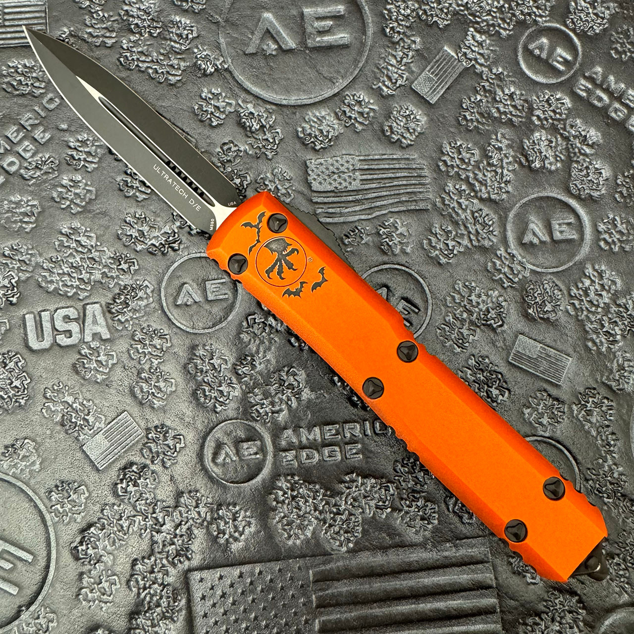 Microtech Ultratech D/E Halloween 2023 Orange Black Standard Signature ...