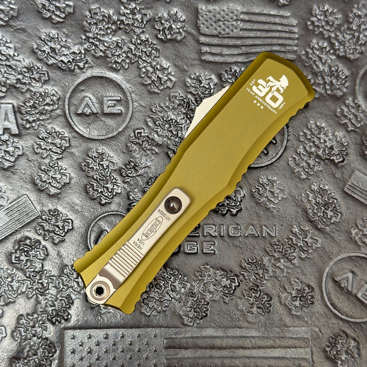 Microtech Hera II Mini S/E 30th Anniversary OD Green Stonewash Standard ...