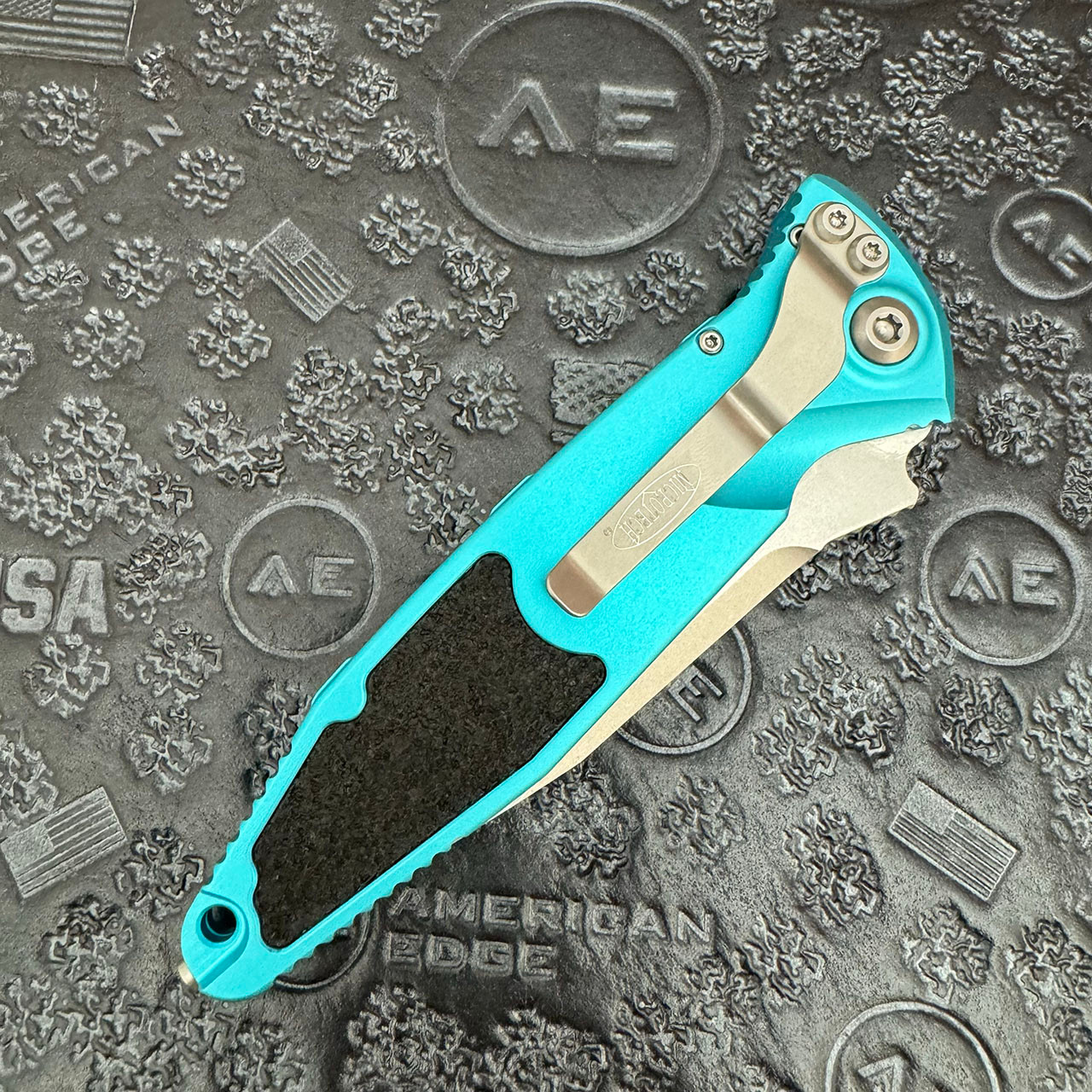 Microtech Socom Elite Auto S/E Turquoise Stonewash Standard 160A-10TQ ...