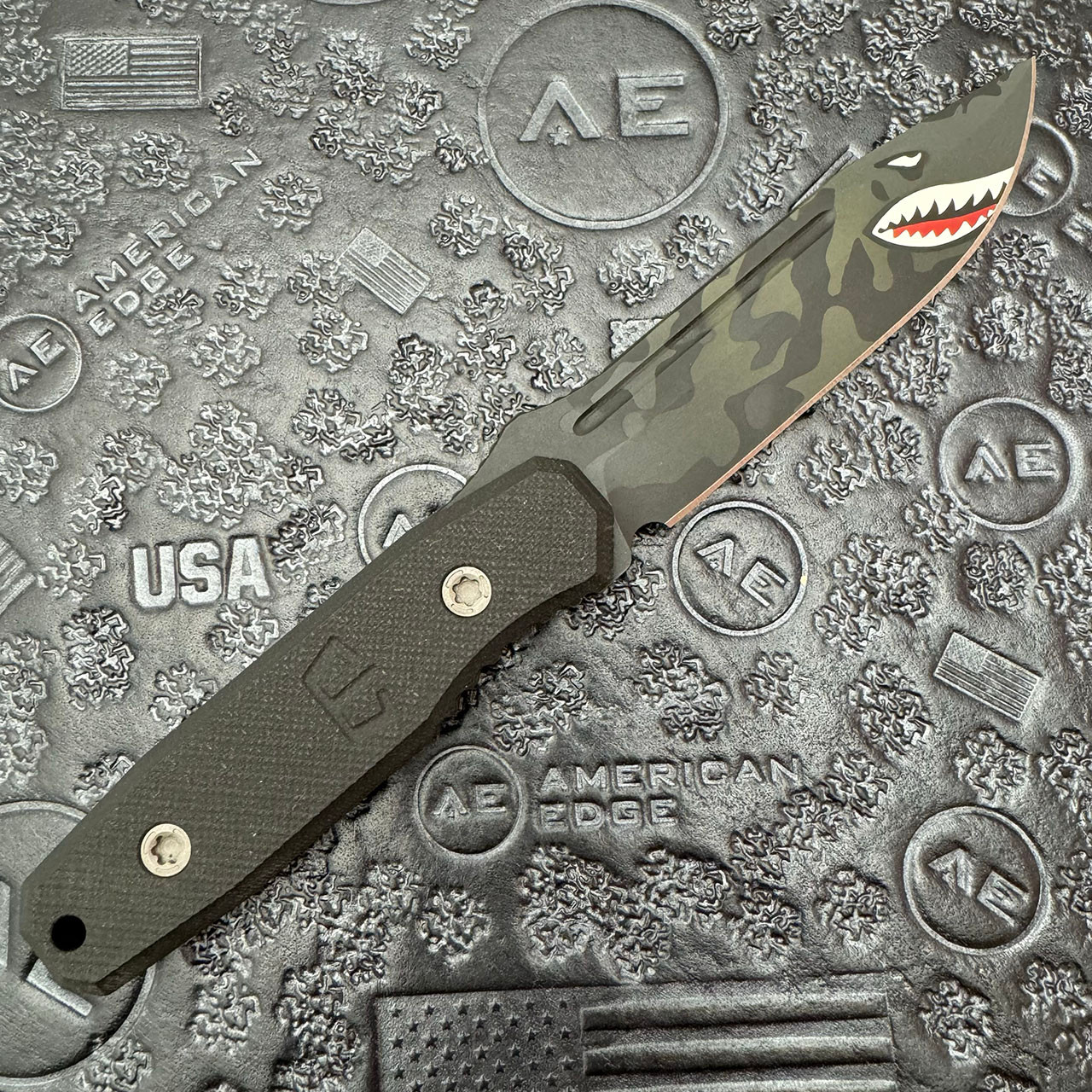 Blackside Customs Plan B S/E OD Black G10 Handle Flying Tiger Cerakote ...