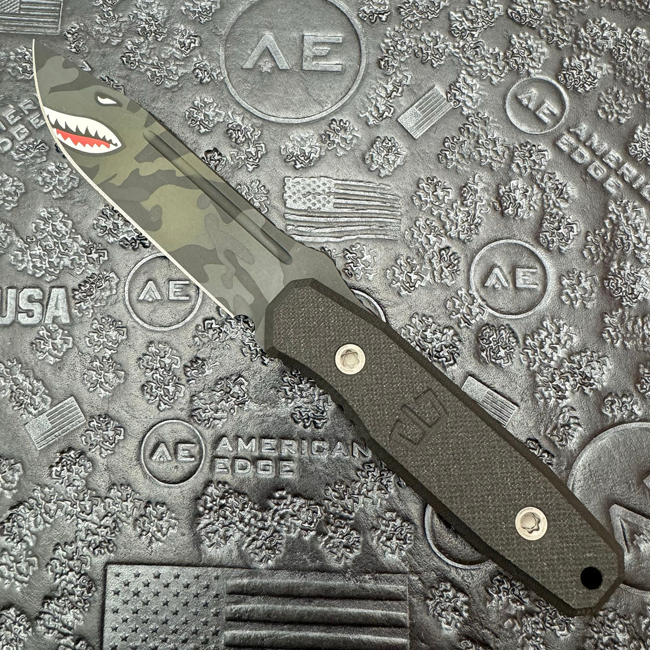 Blackside Customs Plan B S/E OD Black G10 Handle Flying Tiger Cerakote ...