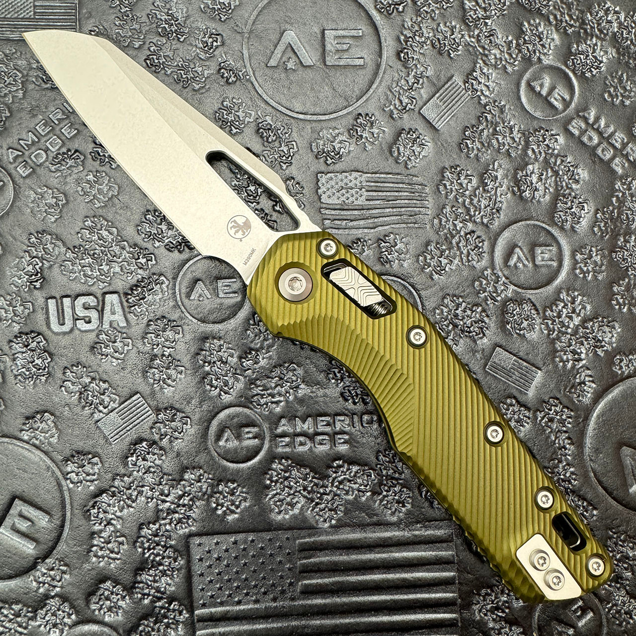 Microtech MSI RAM-LOK Fluted OD Green Aluminum Handle Stonewash ...