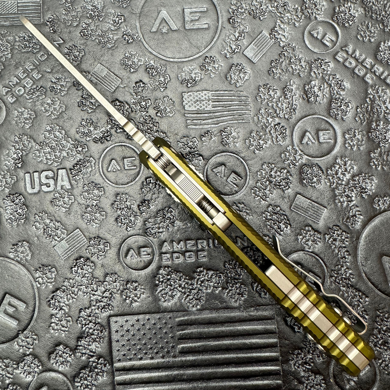 Microtech Msi Ram Lok Fluted Od Green Aluminum Handle Stonewash