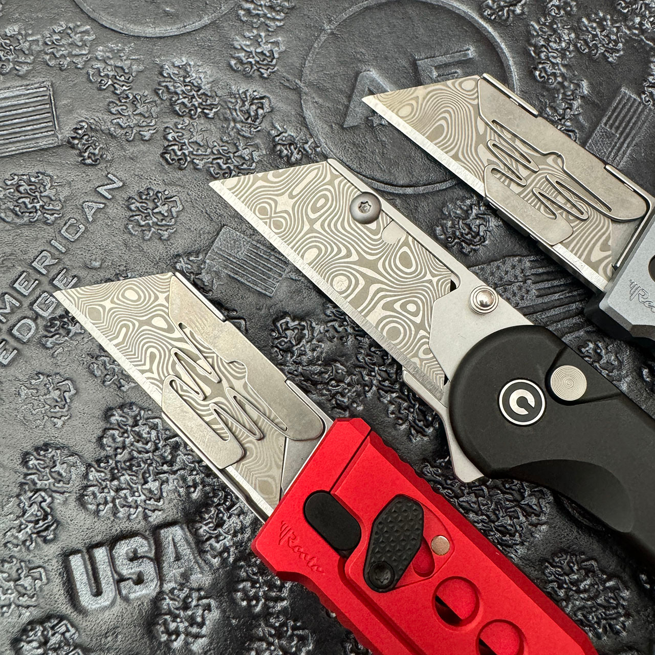 Replacement Utility Razor Blade Lasered Light Damascus | American Edge ...