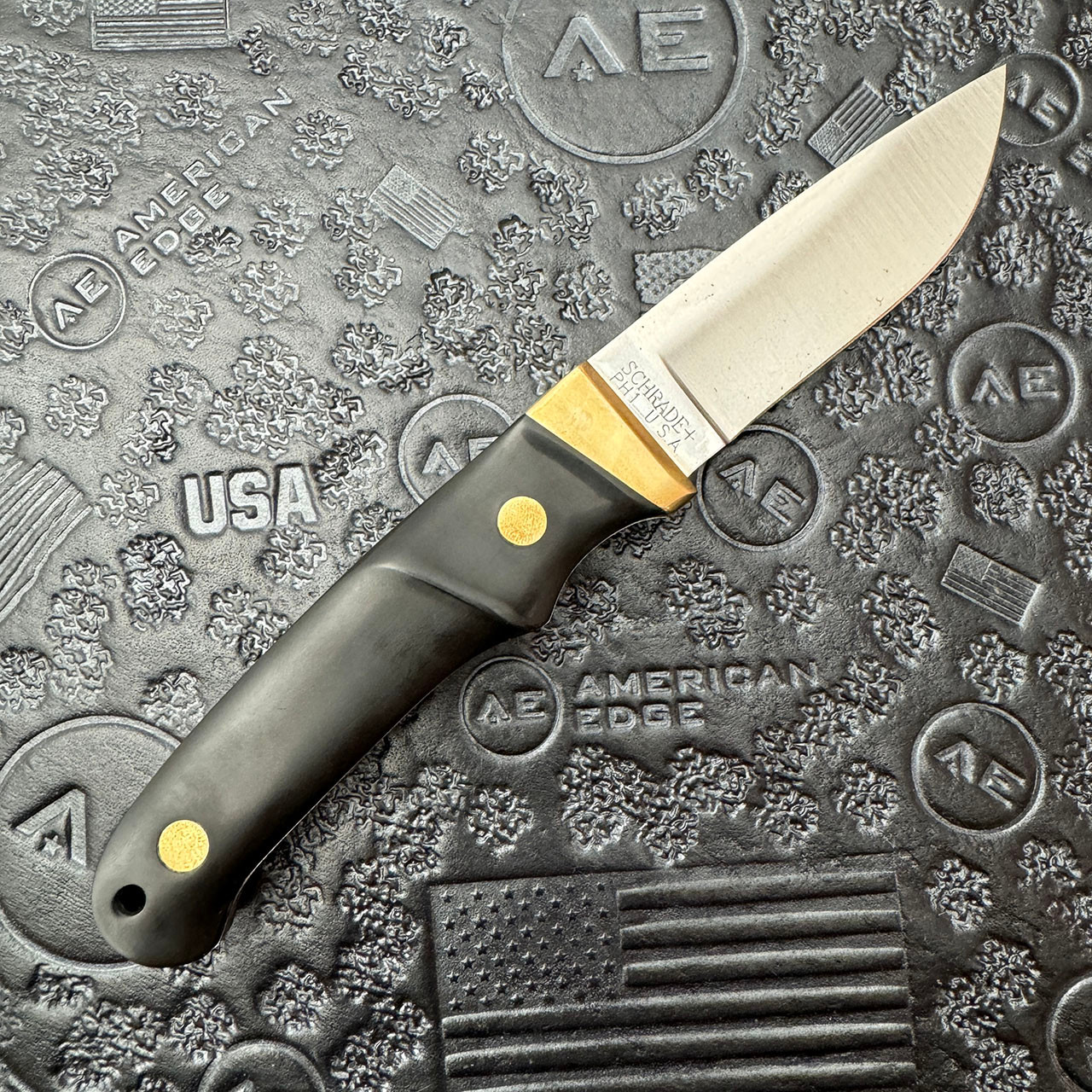 Schrade Cutlery PH1 Pro Hunter Fixed Blade Black Delrin Handle Satin ...