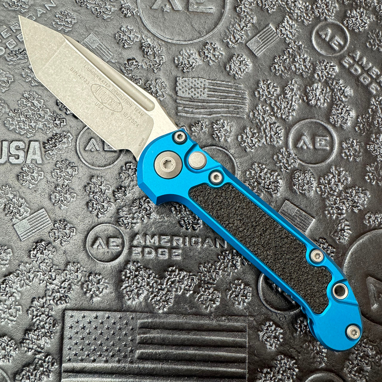 Microtech LUDT T/E Gen III Blue Apocalyptic Standard 1136-10APBL ...