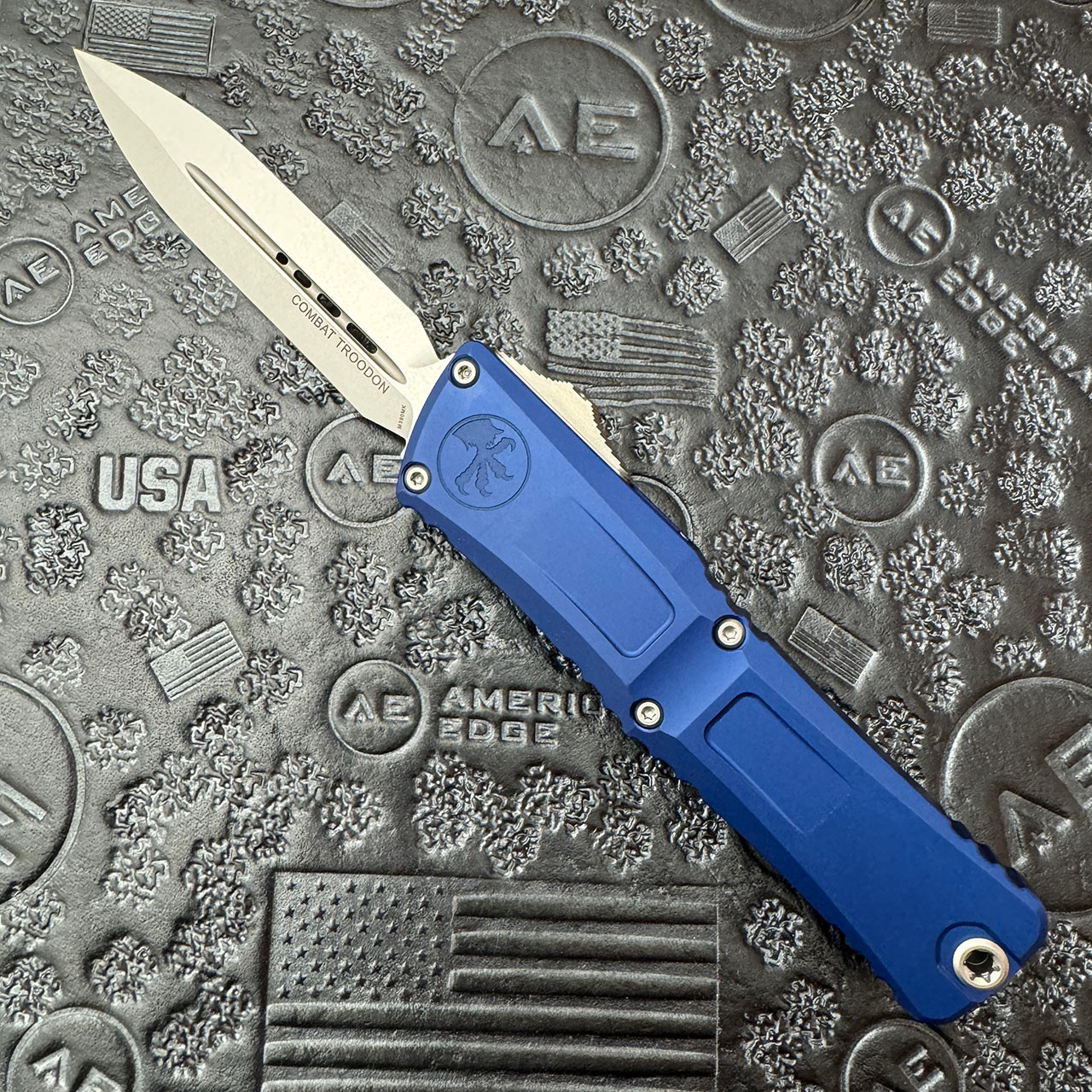 Microtech Combat Troodon D/E Gen III Navy Blue Stonewash Standard 1142 ...