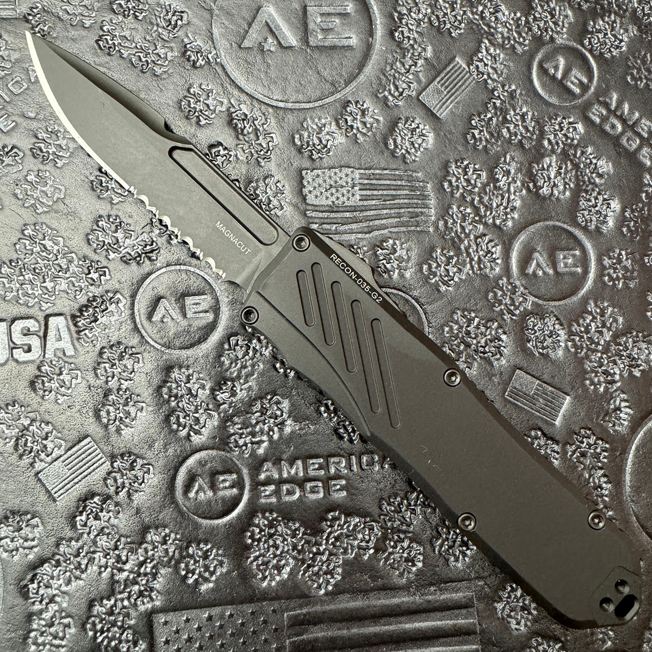 Guardian Tactical RECON-035 G2 S/E Black Handle Black Tactical Serrated ...