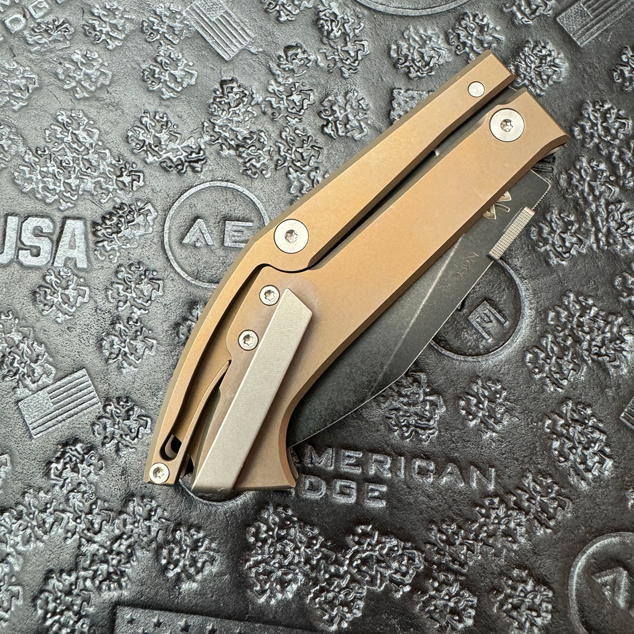 Torpen Max Knives Collaboration Warthog Back Lock Bronze Titanium ...