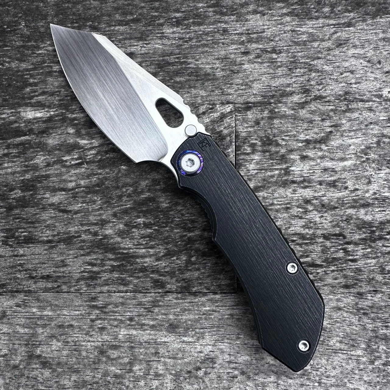 Custom Knife Factory Rotten Design CKF Evo 4.0 Frame Lock Barked Dark ...