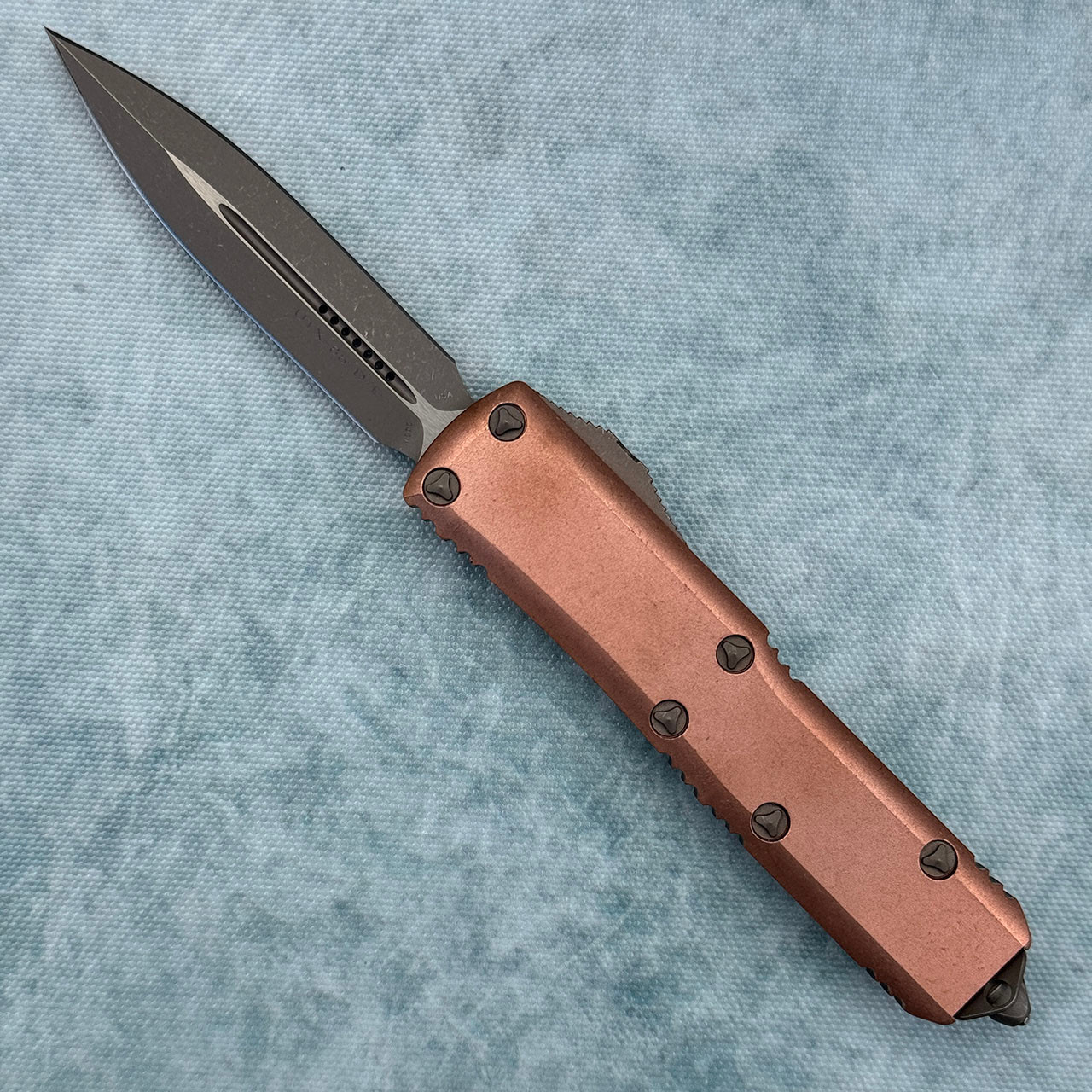 Microtech UTX-85 D/E Copper Top Bronzed Apocalyptic Signature Series ...