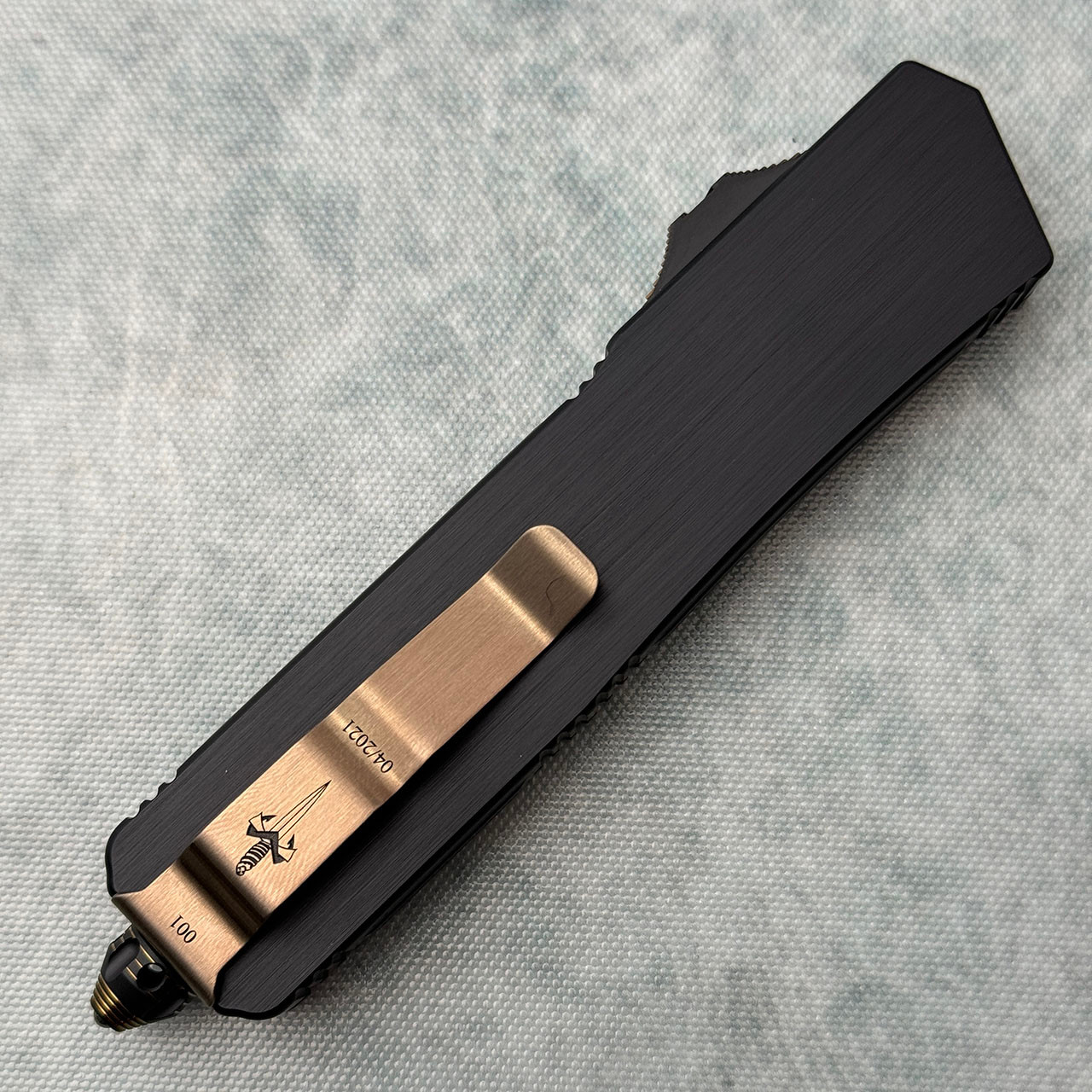 Marfione Custom Scarab II D/E Spike Grind Hefted Black Alloy Handle ...