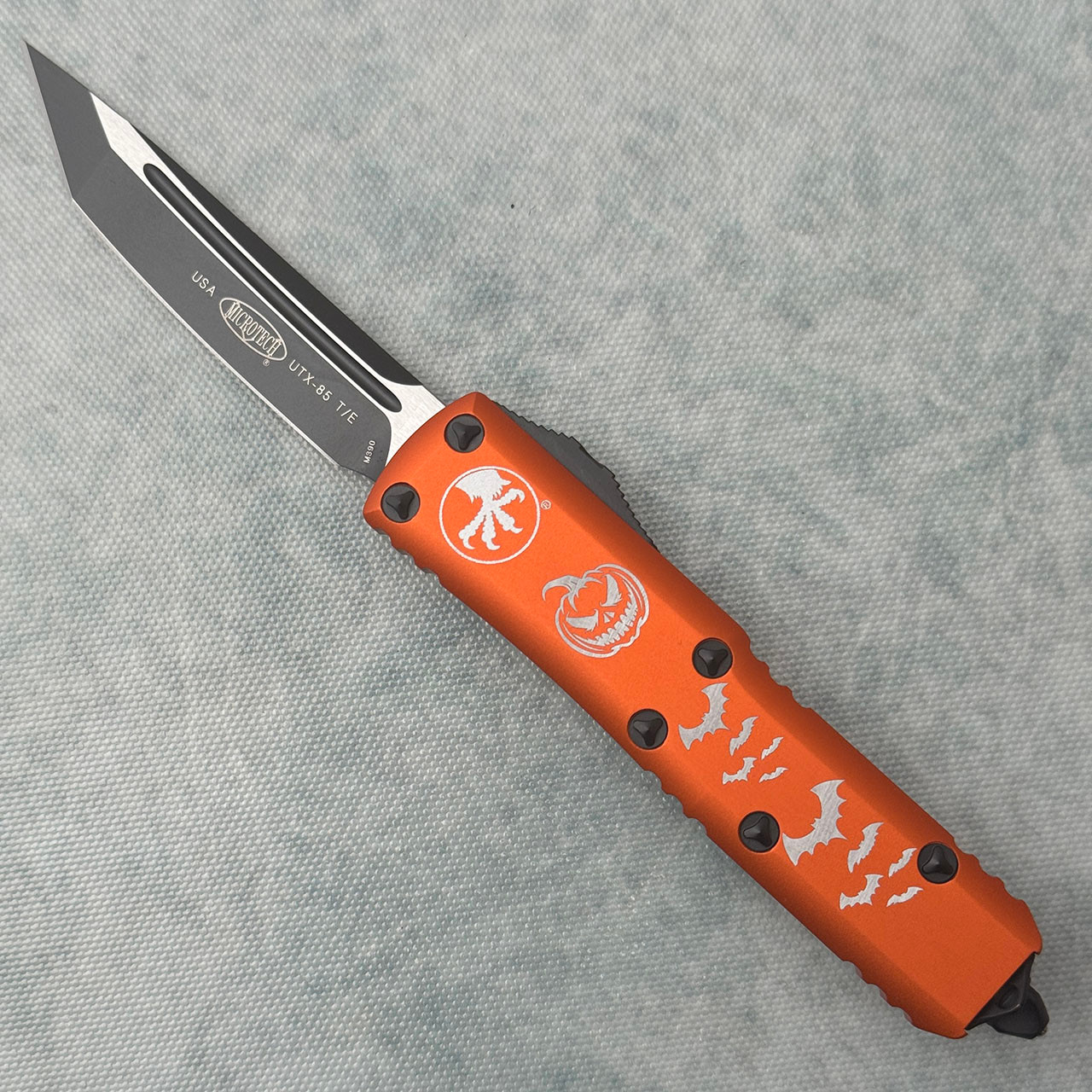 Microtech UTX-85 T/E Halloween Orange Black Standard AE CUSTOM SHOP 233 ...