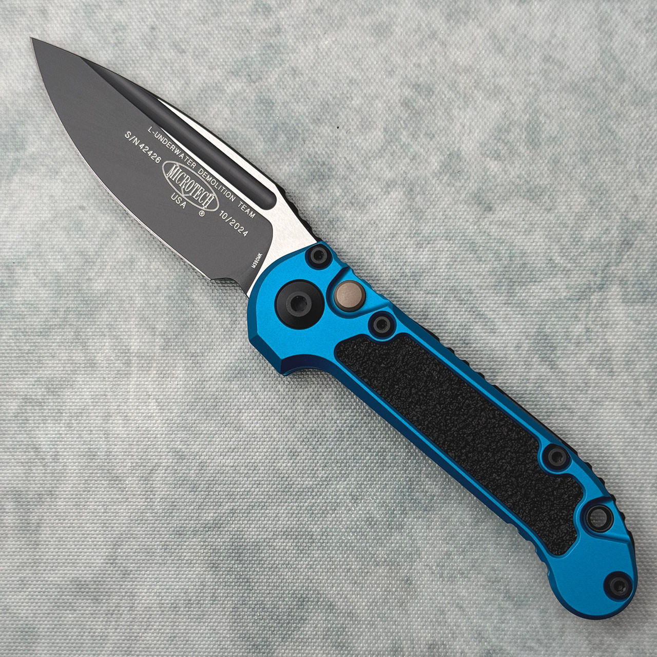 Microtech LUDT S/E Gen III Blue Standard 1135-1BL | American Edge Knives