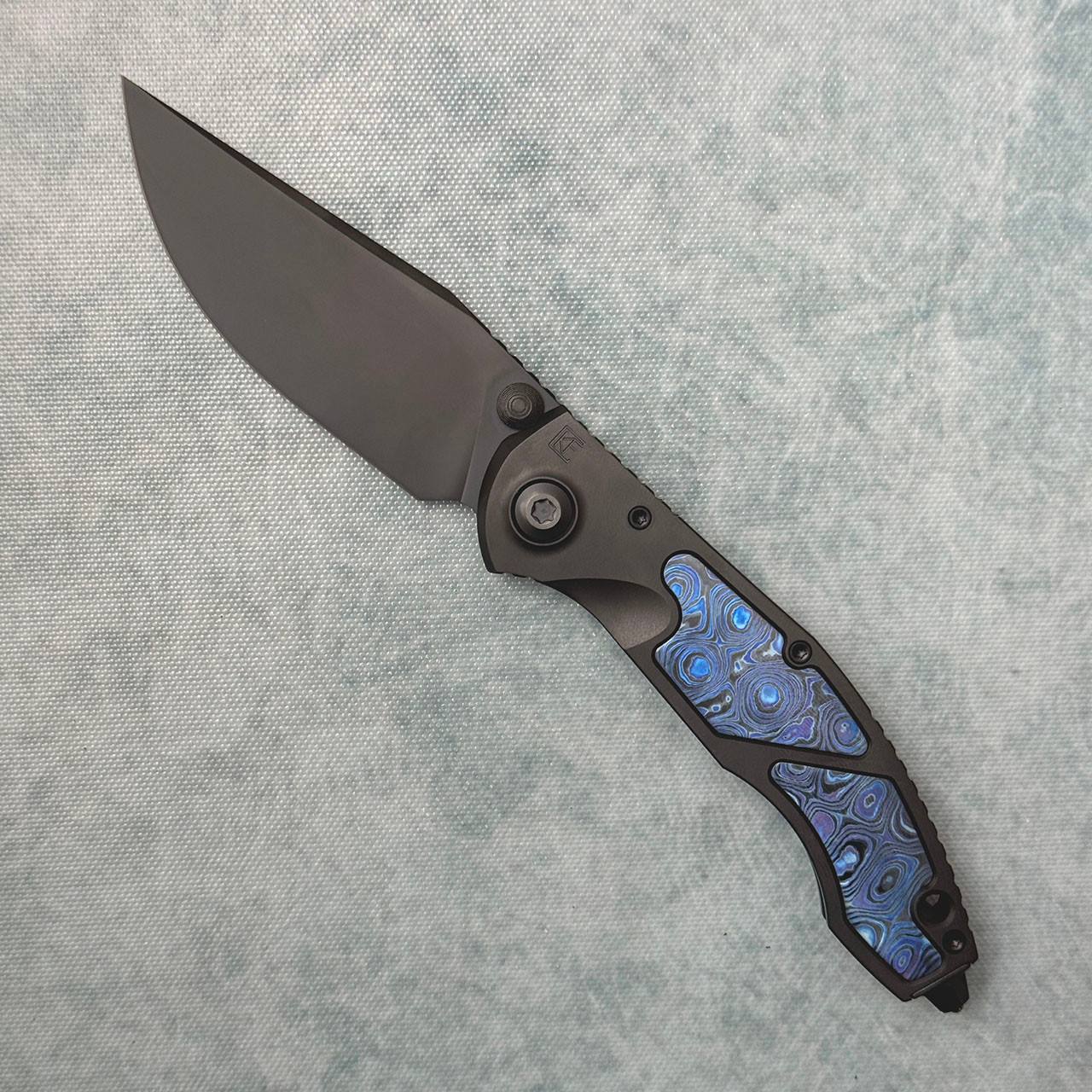 Custom Knife Factory CKF Sokosha Frame Lock DLC Titanium Handle w ...