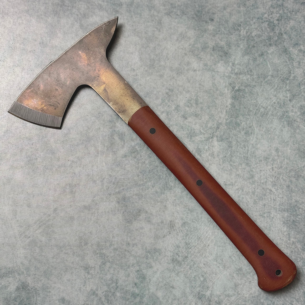 John Gray Custom Tomahawk Antique Micarta Handle Graytanium 15V Head ...