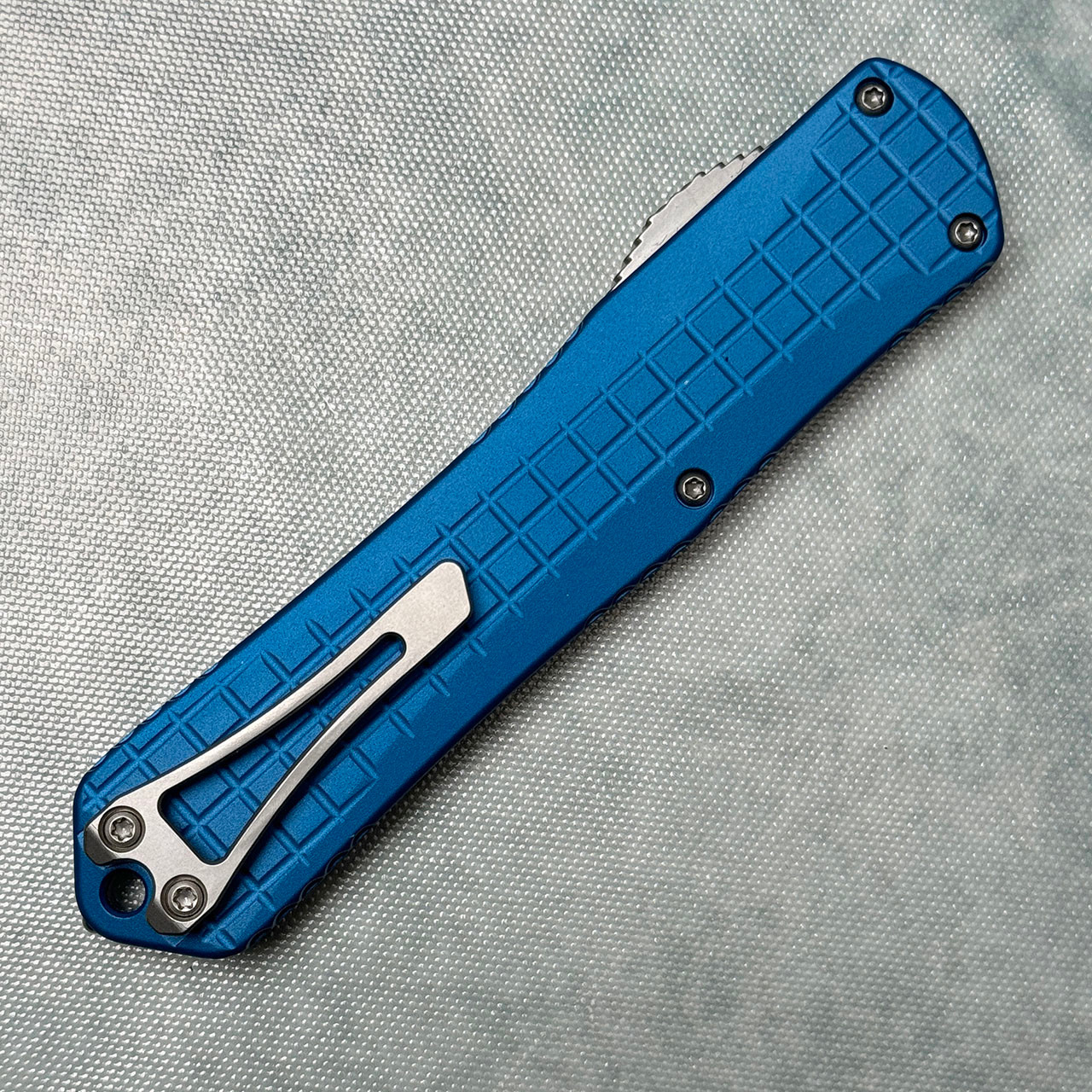 Heretic Knives Manticore X Tanto Blue Frag Handle Stonewash Blade H031F ...