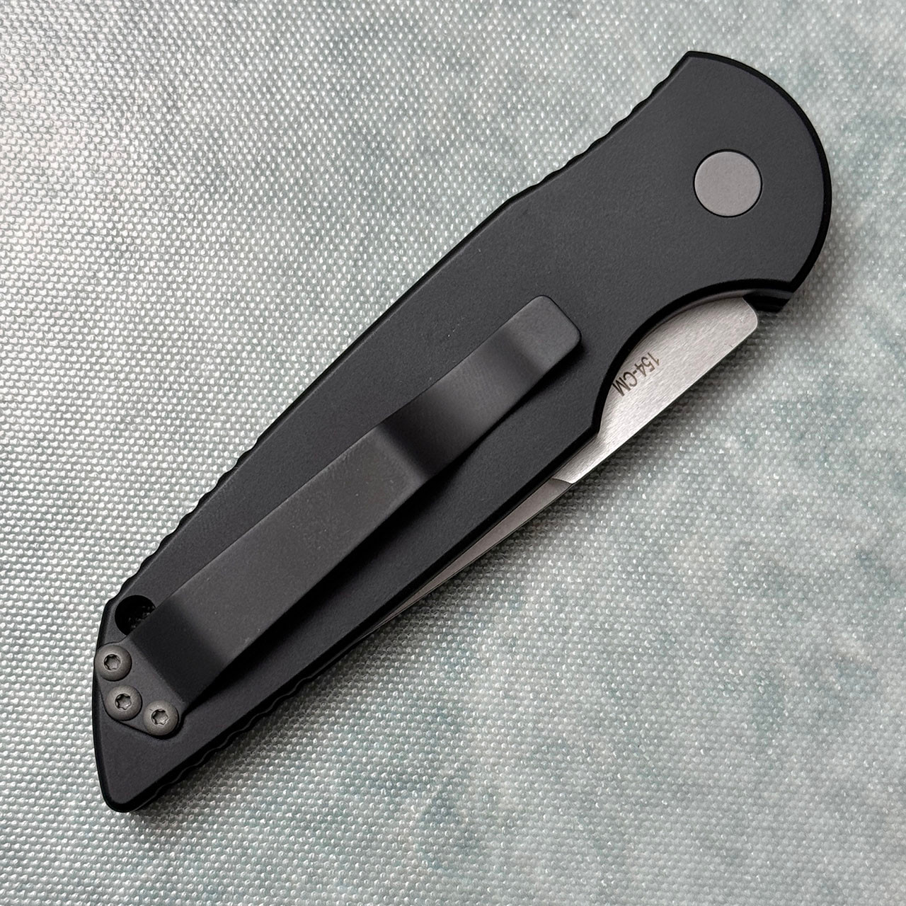 Pro Tech Tr 3 Black Grooved Handle Stonewash Blade Tr 3sw American