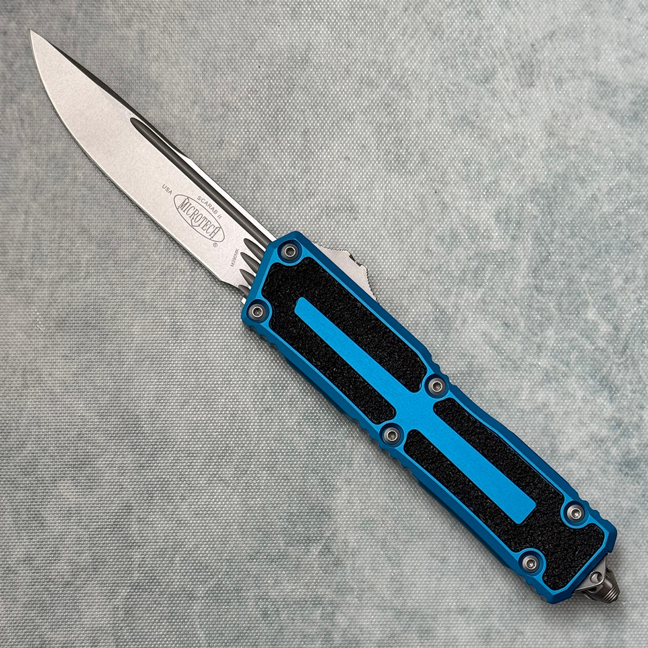 Microtech Scarab II Generation III S/E Blue Stonewash Standard 1278 ...