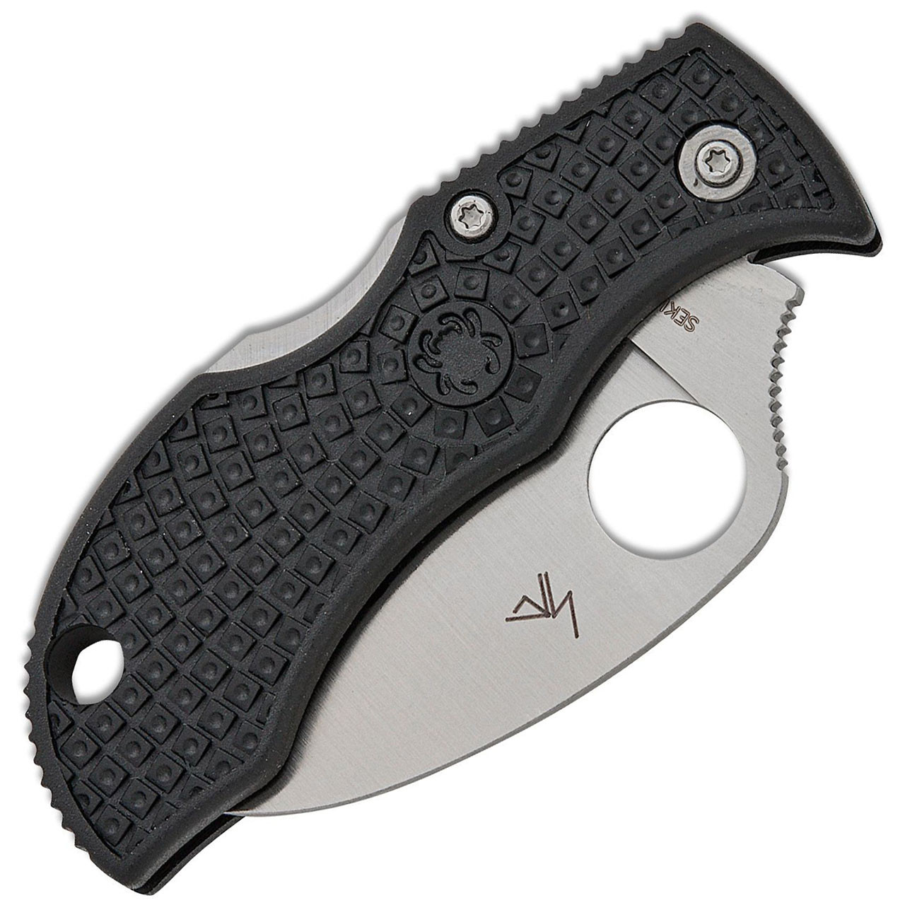 Spyderco ManBug Lock Back Black FRN Handles Satin Serrated Hawkbill ...