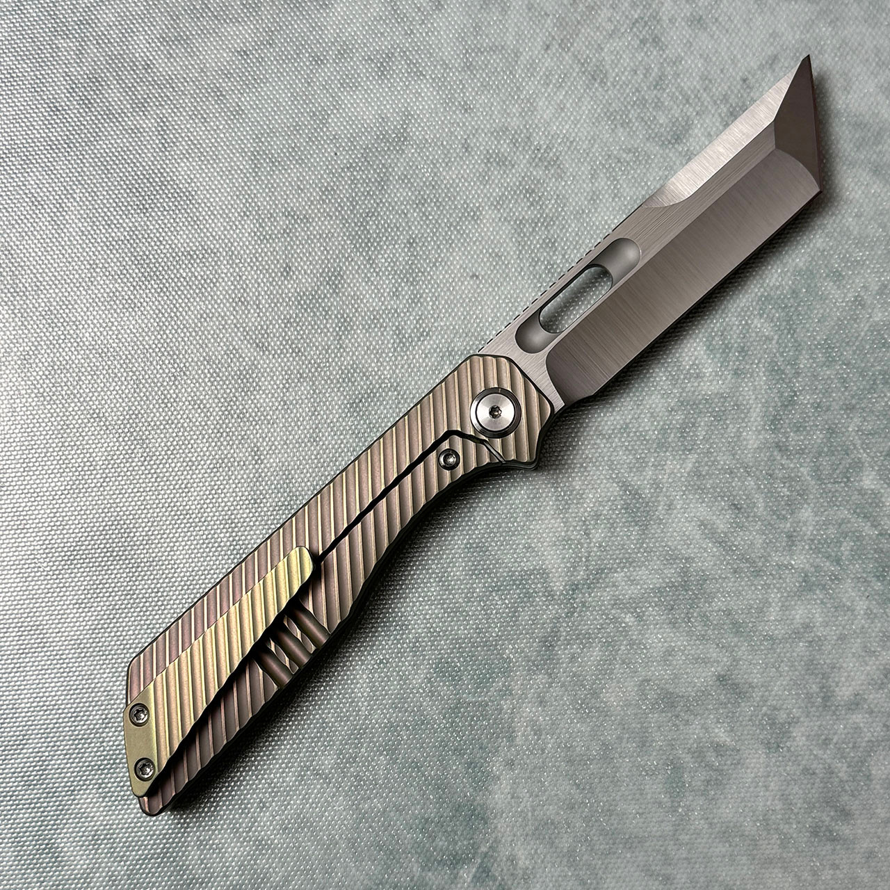 EMPEDC Ronin Frame Lock Titanium Handle Satin Blade (Pre-owned ...