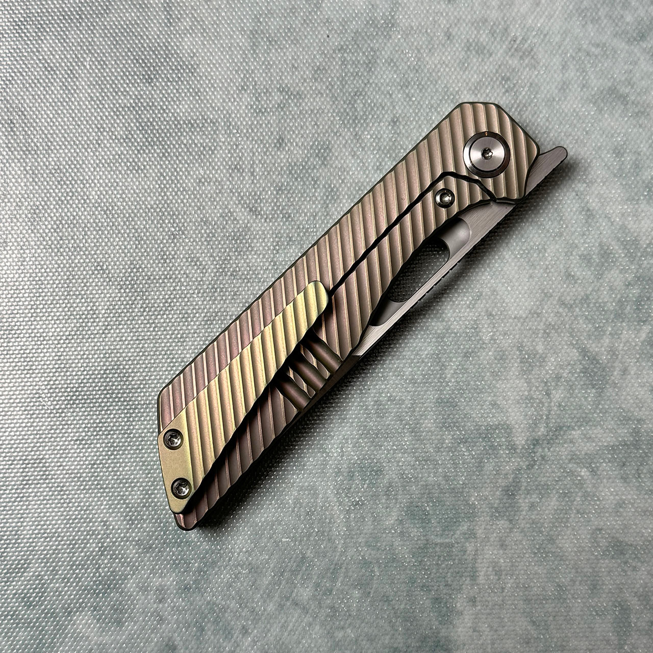 EMPEDC Ronin Frame Lock Titanium Handle Satin Blade (Pre-owned ...