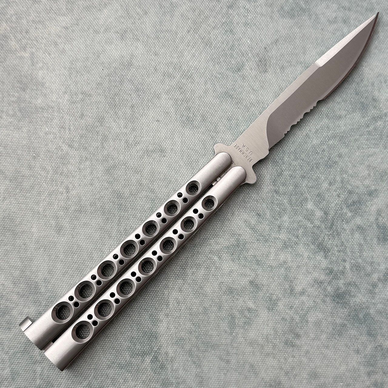 Benchmade Balisong Model 45S Weehawk Deluxe Serrated Butterfly ...