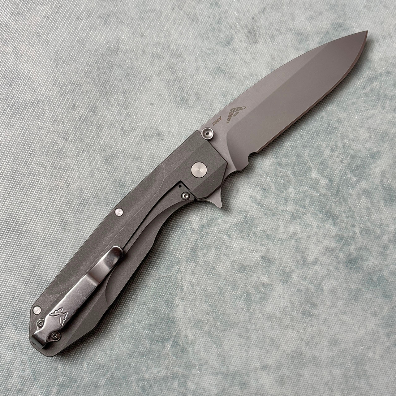Benchmade Osborne Proxy Frame Lock Black Dyed G10/Titanium Handle Bead ...