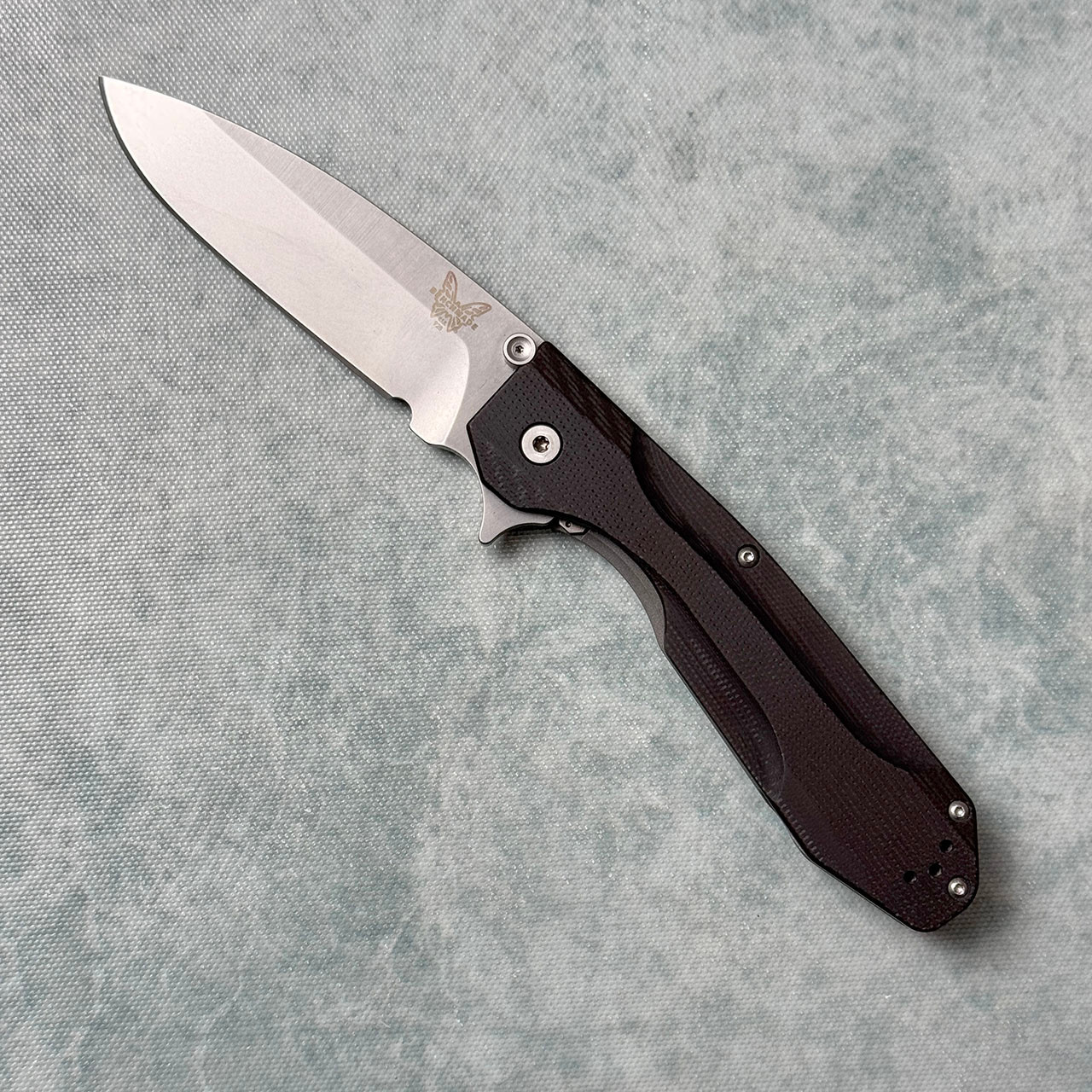 Benchmade Osborne Proxy Frame Lock Black Dyed G10/Titanium Handle Bead ...