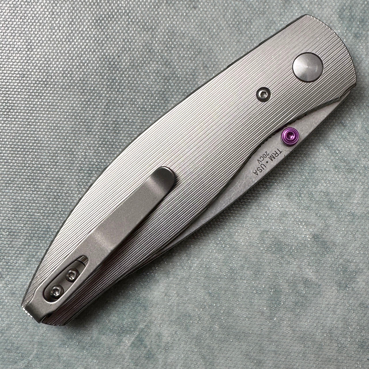 Three Rivers Manufacturing TRM Atom Liner Lock 3D Titanium Scales ...