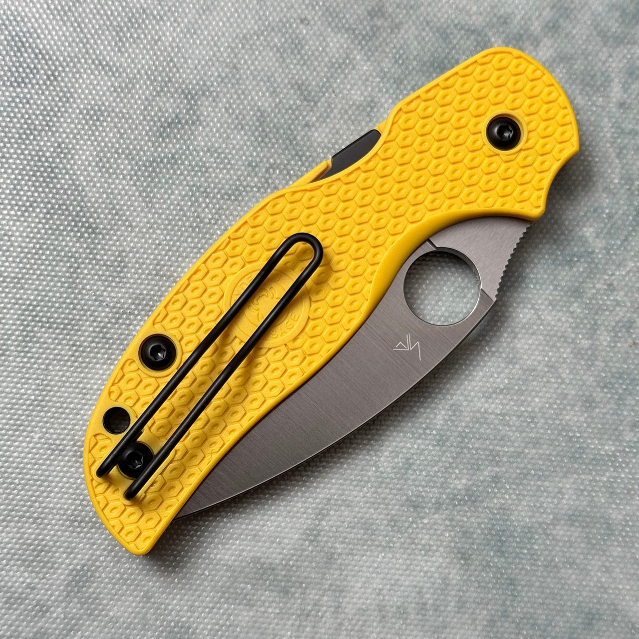 Spyderco Sage 5 Lightweight Salt Compression Lock Yellow FRN Handles ...