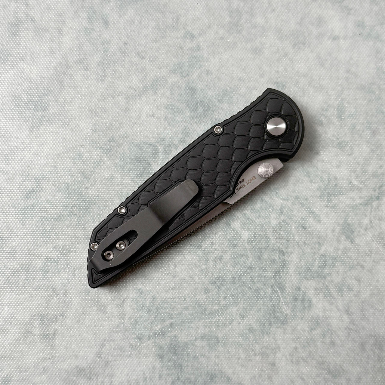 Pro Tech Tr 3 Integrity Button Lock Reptile Textured Black Handle